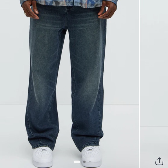 Fashion Nova | Jeans | Mens Down Bad Baggy Jeans Dark Wash | Poshmark